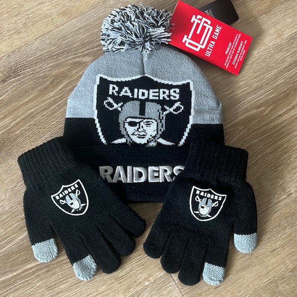 NFL | Accessories | Youth Las Vegas Raiders Black Double Jacquard ...